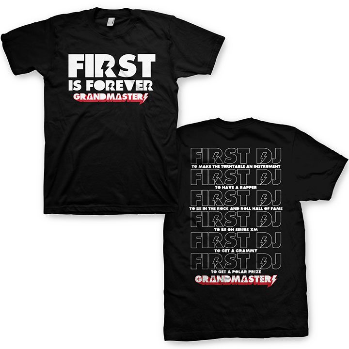 Grandmaster Flash First Black T-Shirt - VISION MERCH
